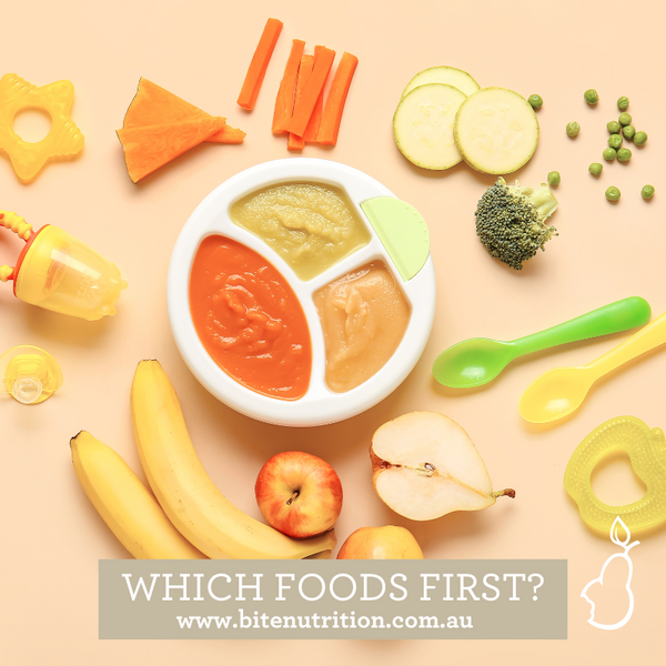 Baby Solids Introduction + Weaning: Which Foods First? - Bite Nutrition